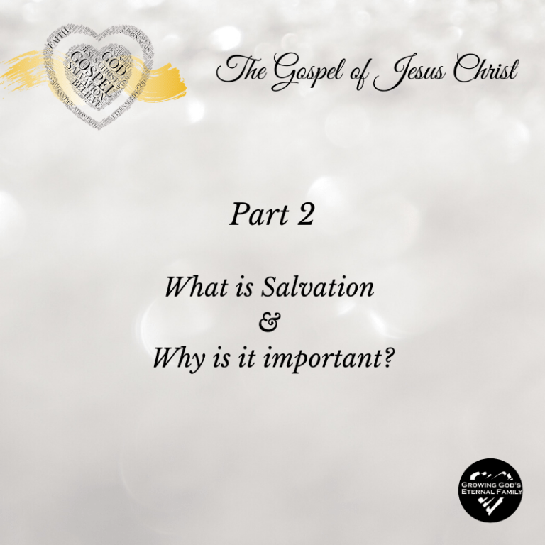 What is Salvation & Why is it Important? – Growing God's Eternal Family