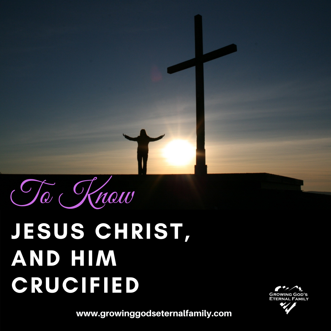 Jesus Christ and Him Crucified – Growing God's Eternal Family